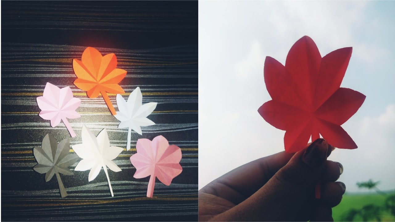 How To Make Maple Leaves With Paper||Autumn Leaves DIY||Fall Leaf From ...