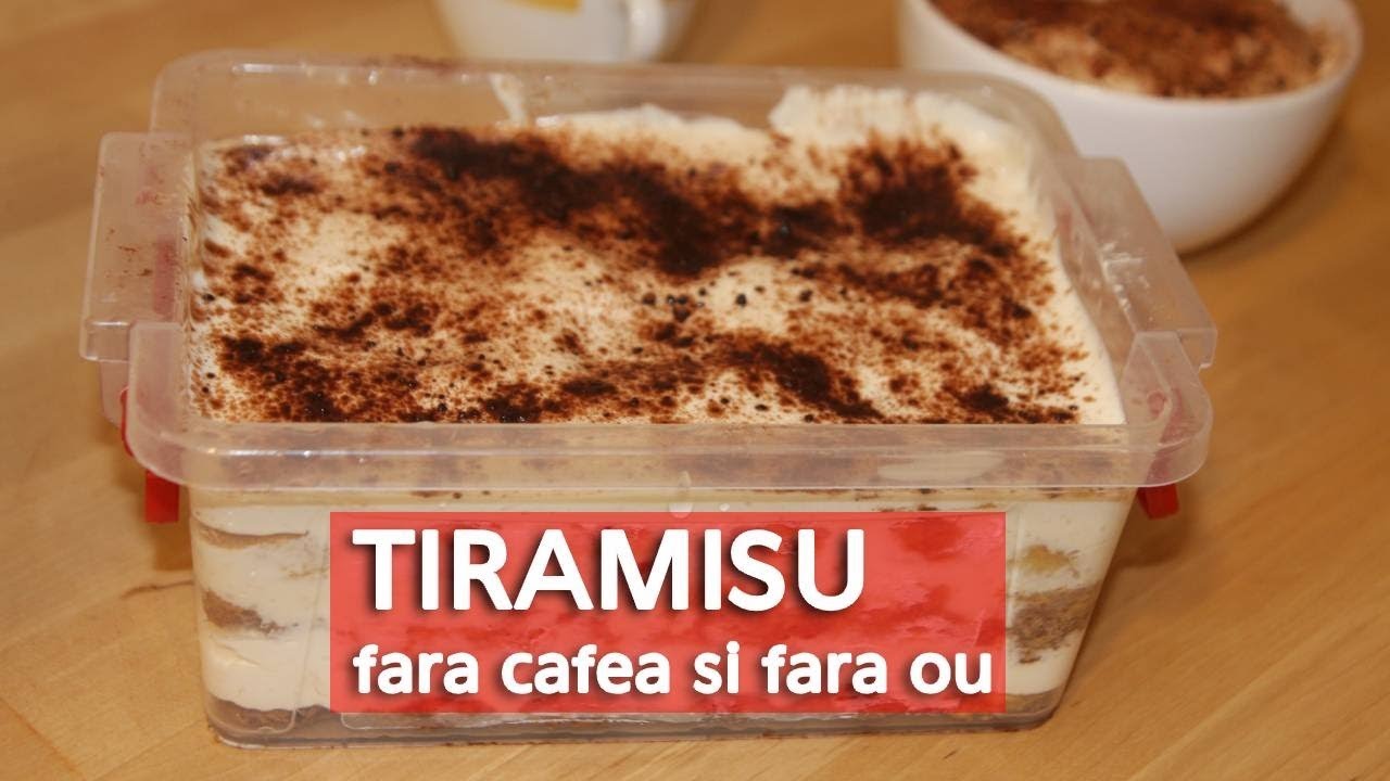 Tiramisu cu mascarpone, fara cafea si fara oua crude - YouTube