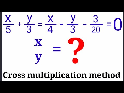 linear simultaneous equations, cross multiplication process. - YouTube