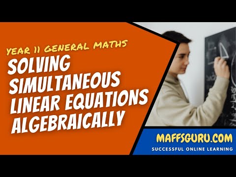 Solving simultaneous linear equations algebraically
