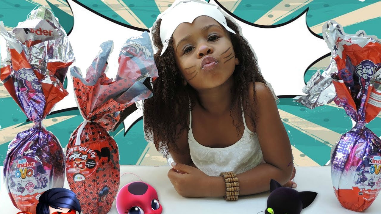 ovos de páscoa surpresa kinder ovo e Miraculous As Aventuras de Ladybug ...