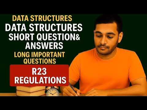 DATA STRUCTURE SHORT QUESTION&ANSWERS IMPORTANT QUESTIONS R23 REGULATIONS JNTUK/ JNTUGV/JNTUA ️ ...