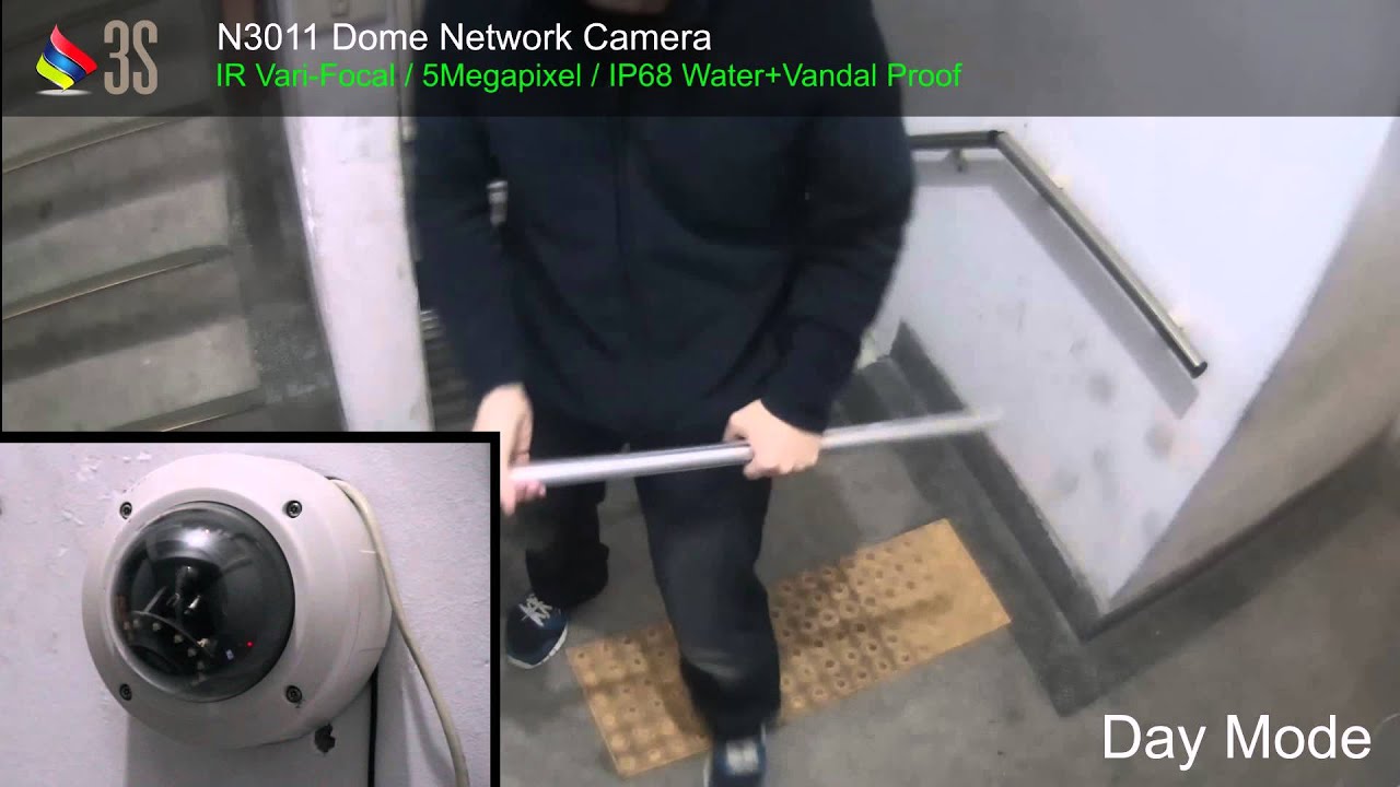 3S N3011 5 Megapixel Outdoor IP Dome Camera Vandal-proof Demo - YouTube