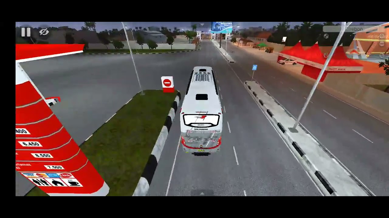 Bus driving at night time #game #yt #viral #bus simulator Indonesia ...