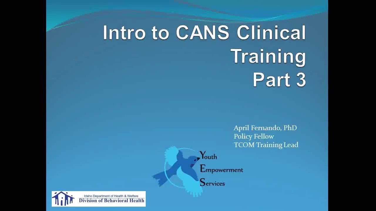 YES Program: TCOM and the Idaho CANS Overview Training 3 of 7 - YouTube