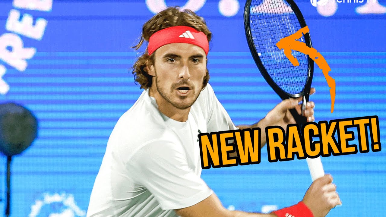This is Stefanos Tsitsipas NEW RACKET..! - YouTube