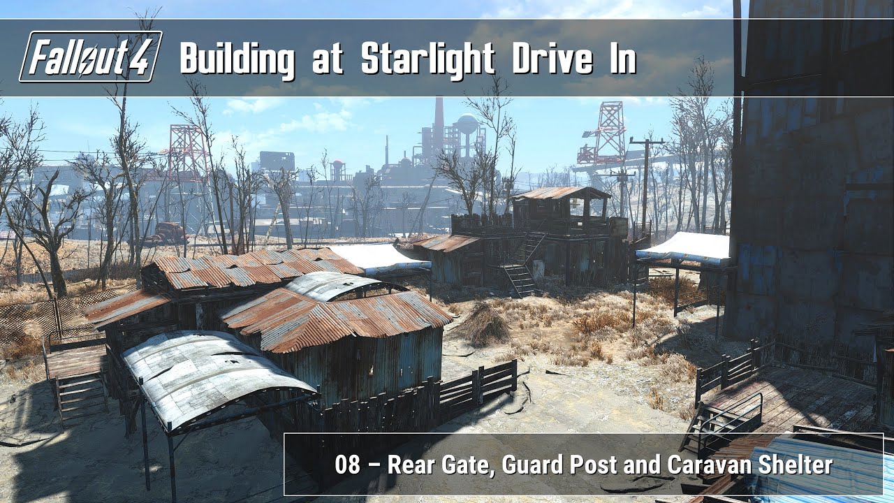 Fallout 4 - Building at Starlight 08 (Rear Gate, Guard Post and Caravan ...