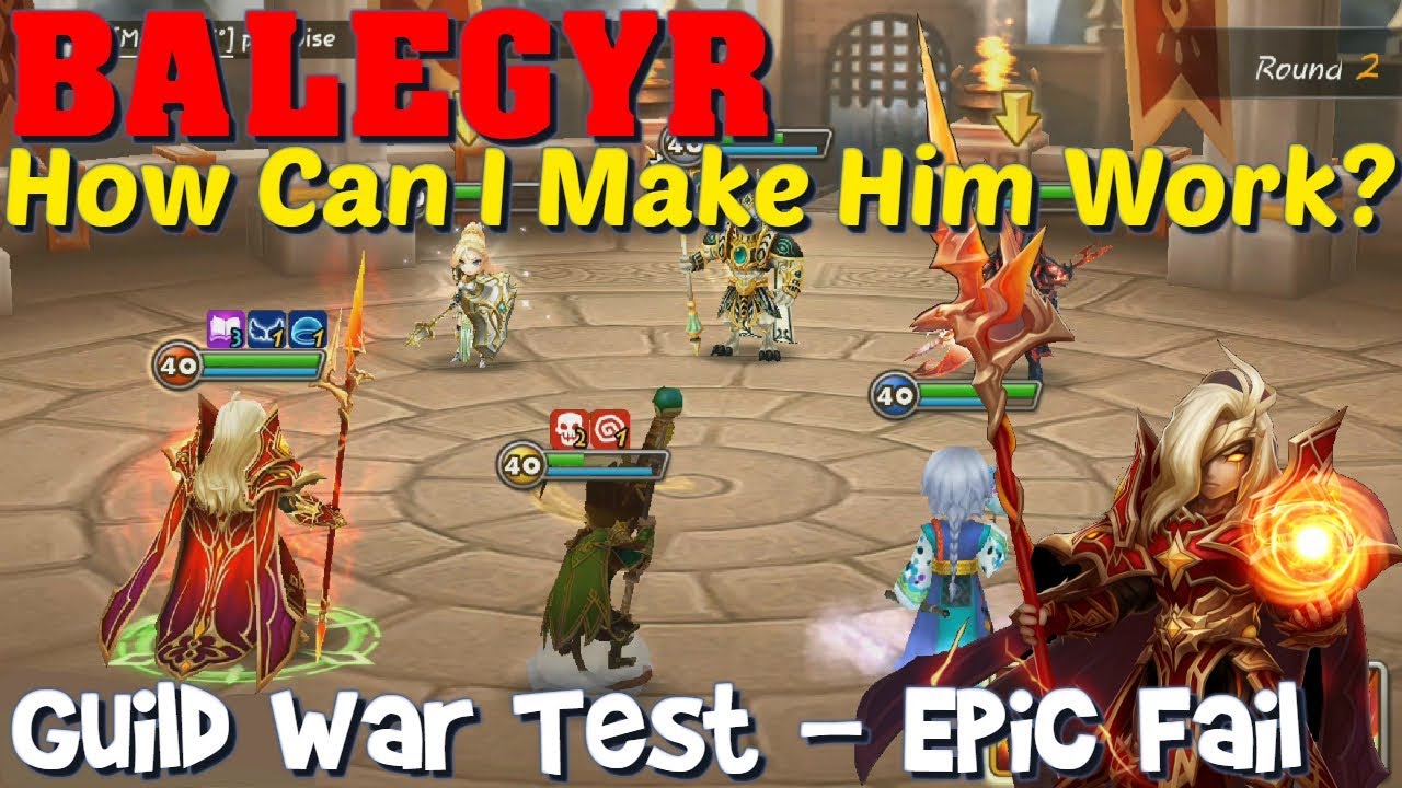 Summoners War - How to Use Baleygr in Guild War? - YouTube