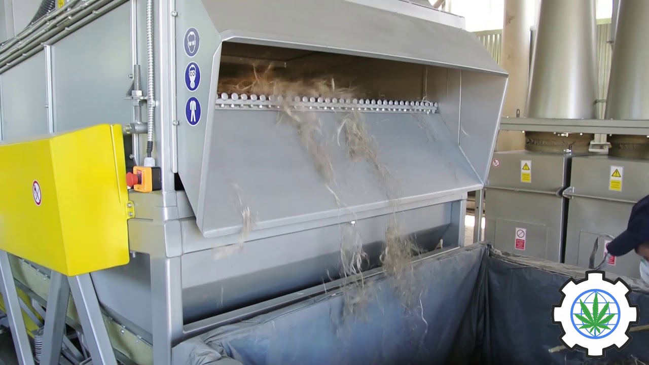 Hemp decorticator - YouTube