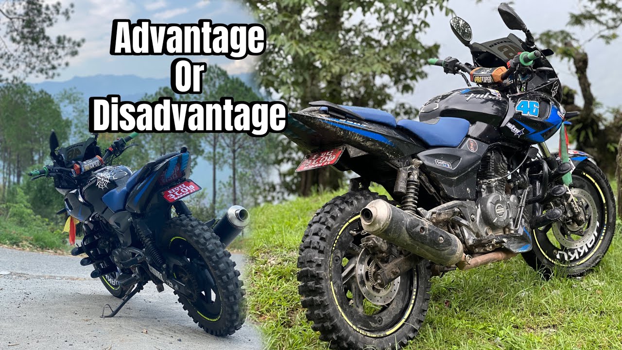 How to install dirt tyre on 220F pulsar |||How to modify Single handle ...