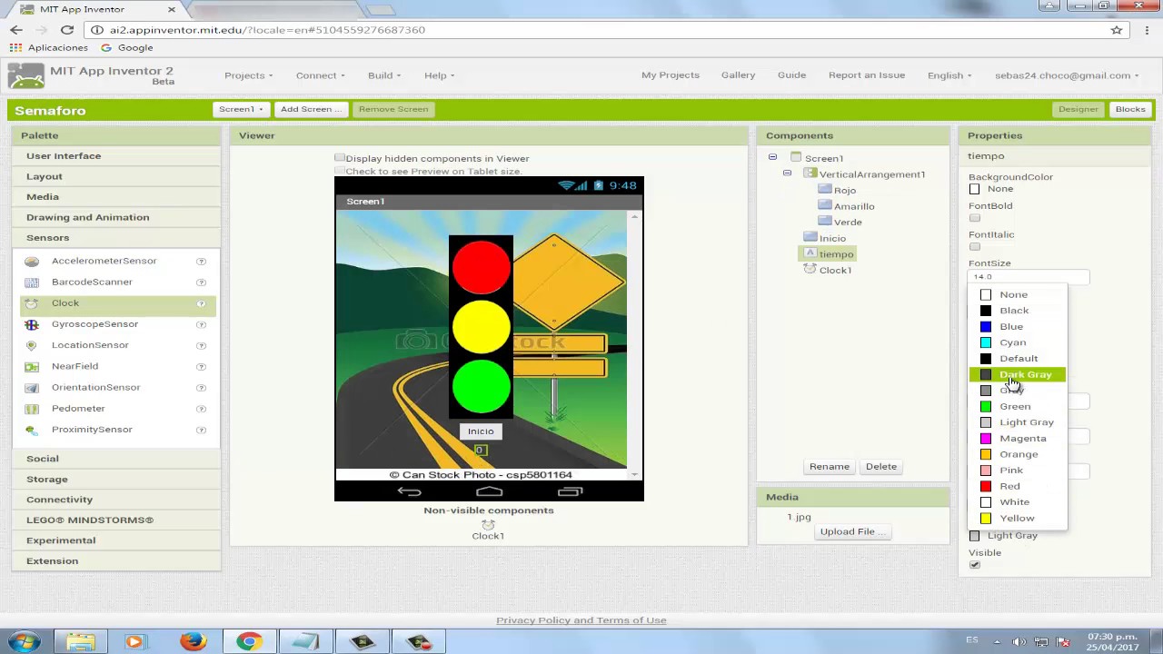 Aplicacion de un Semaforo en AppInventor2 - YouTube