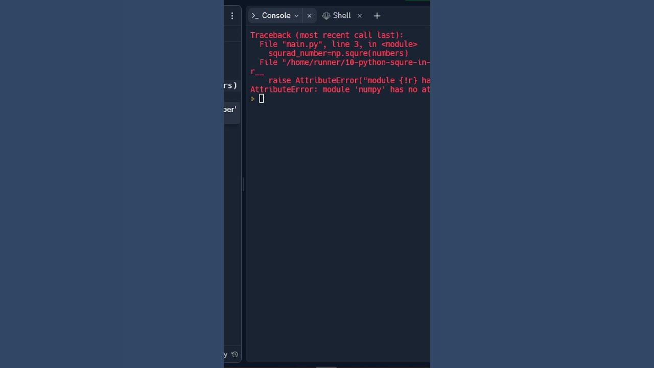 #5 using the numpy module to make a list of squre | python tip and tricks - YouTube