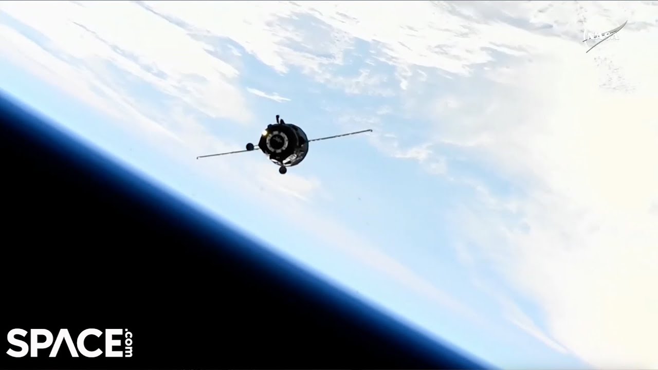 Progress cargo spacecraft docks with space station in amazing time ...