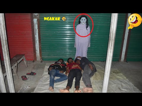 ngakak 🤣 Prank Pocong bocil lagi tidur sampe kocar kacir Part_03