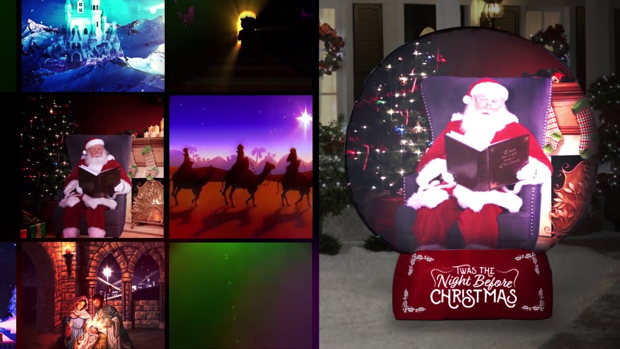 7' Living Projection Spherical Snow Globe - YouTube