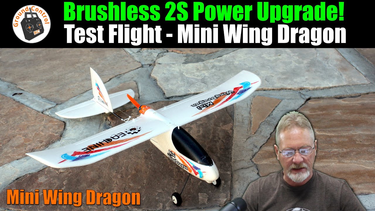 Brushless 2S Power Upgrade Test Flight! Eachine Mini Wing Dragon! - YouTube