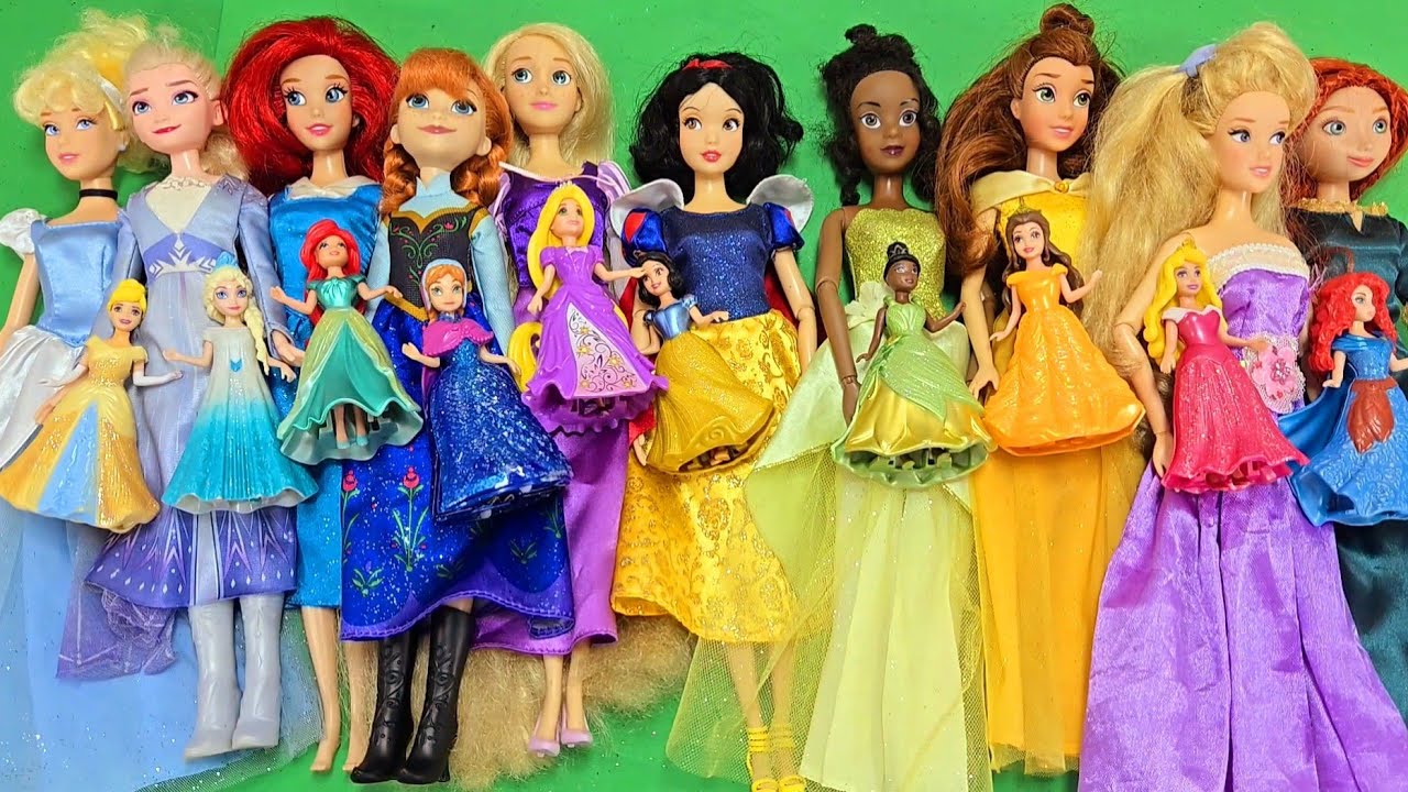 ASMR Unboxing Mattel Disney Princess Spin & Reveal Surprise Dolls ...