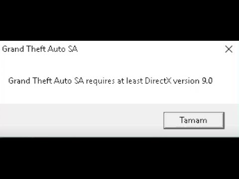 Oyun,Programlarda DirectX 9.0 Hatasının Çözümü