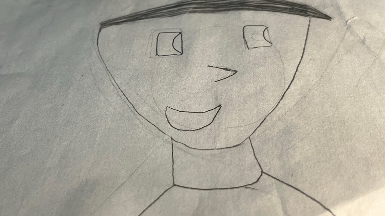 Trying to draw my self portrait ️🤪 it’s looks like a a cartoon - YouTube
