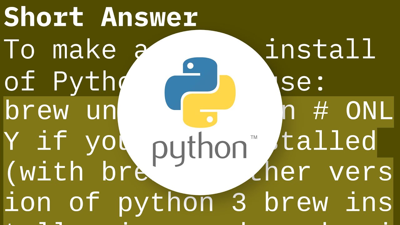 How can I install a previous version of Python 3 in macOS using ...