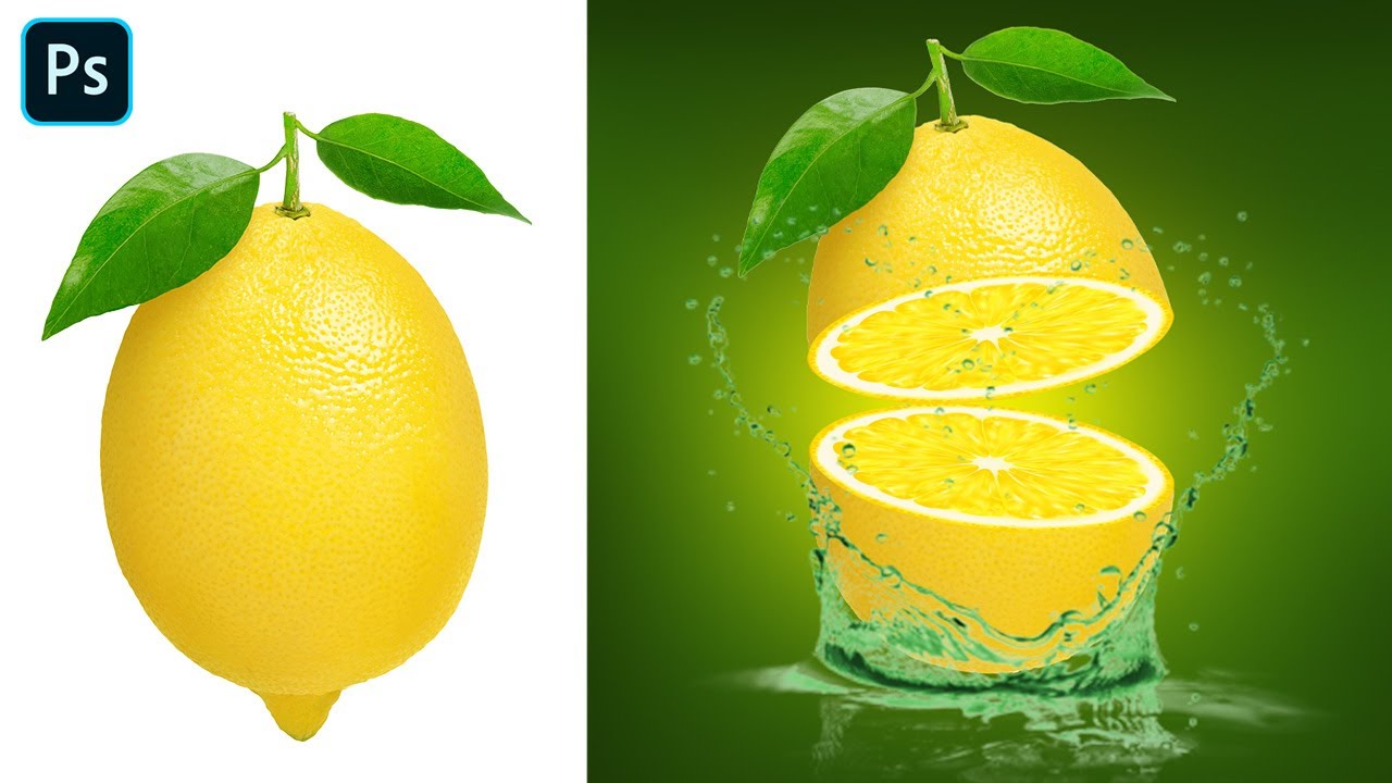 Lemon Slice Effect | Fruit Manipulation Photoshop Tutorial - YouTube