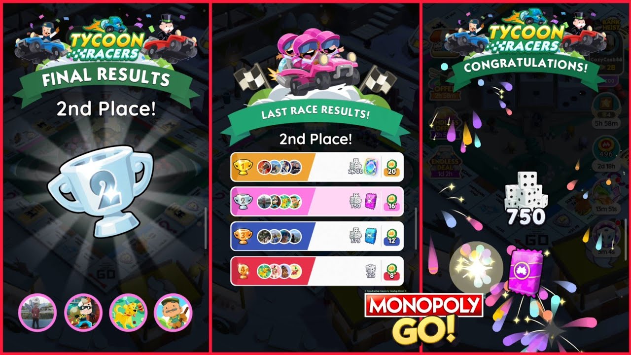 Achieved 2nd Position 🤩- Tycoon Racers Monopoly Go Brand New Event Full ...
