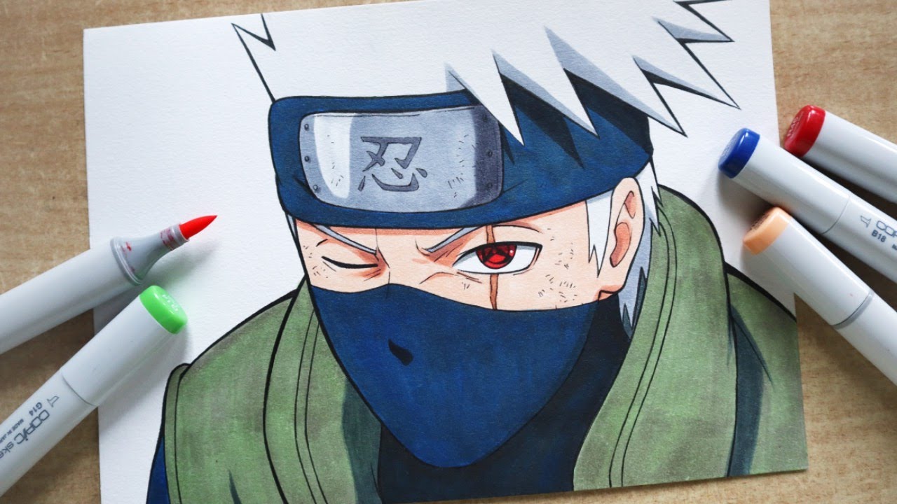 How to Draw Kakashi - Step By Step Tutorial | Naruto Shippuden - YouTube