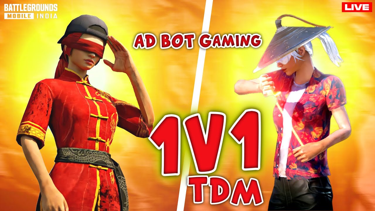 1 VS 1 TDM MATCH --BGMI CUSTOM ROOM(full streak match)--AD BOT GAMING 1VS1---#1vs1#bgmi #room # ...
