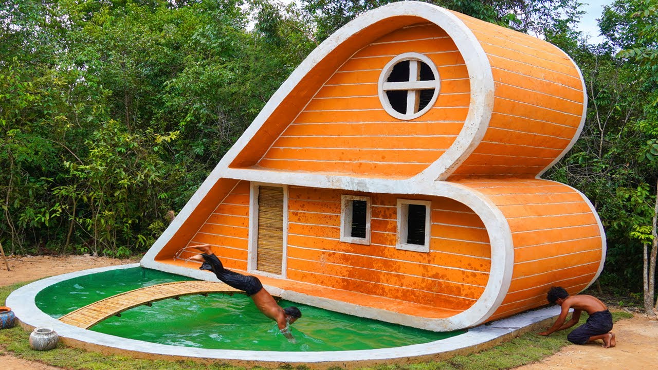 130 Days Building Loving House in Deep forest with Swimming Pool by ...