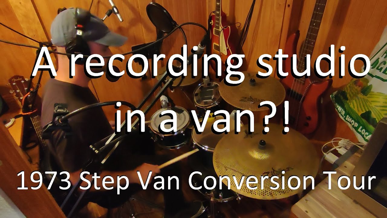 A recording studio in a VAN?! | 1973 Step Van Conversion Tour - YouTube