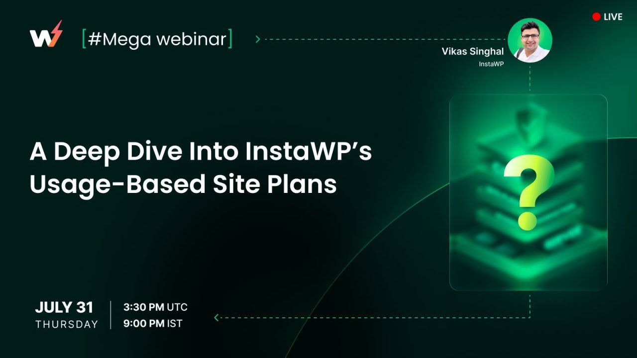 [Mega Webinar] A Deep Dive into InstaWP’s Usage-Based Site Plans - YouTube