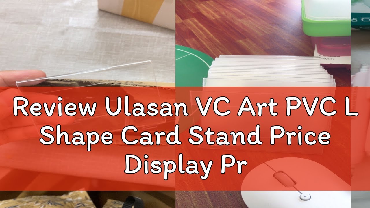Review Ulasan VC Art PVC L Shape Card Stand Price Display Price Tag ...