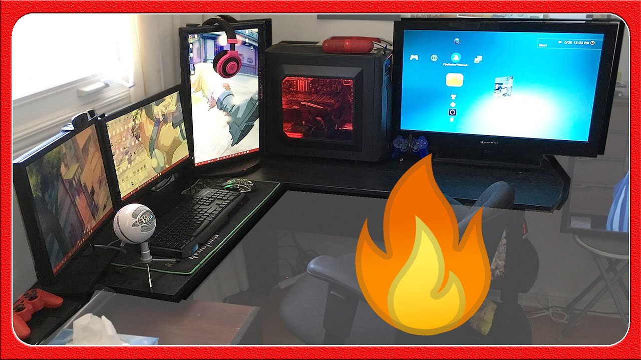 INSANE GAMING SETUP! 😱 | Kirshar's June 2016 Room Tour - YouTube