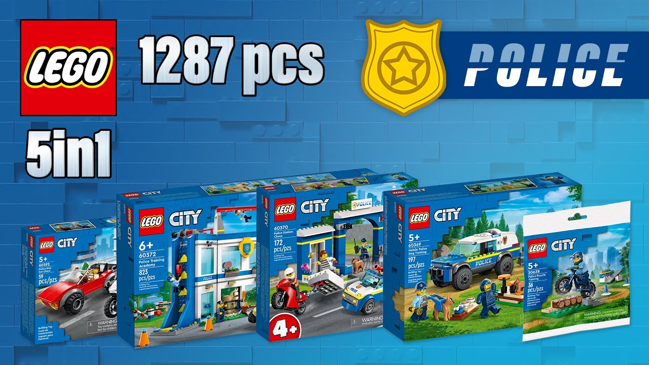 All LEGO City POLICE sets for 2023 (5in1)[1287 pcs] Step-by-Step ...