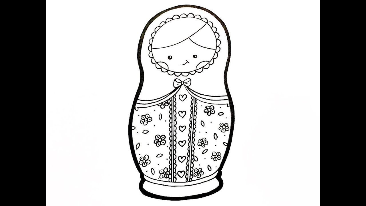Draw RUSSIAN DOLL: How To Draw RUSSIAN DOLL - YouTube