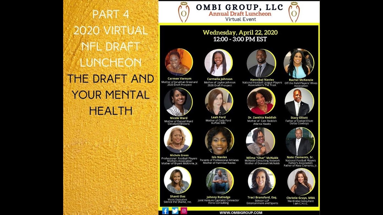 part 4 2020 Virtual NFL Draft Luncheon-The Draft and Your Mental Health ...