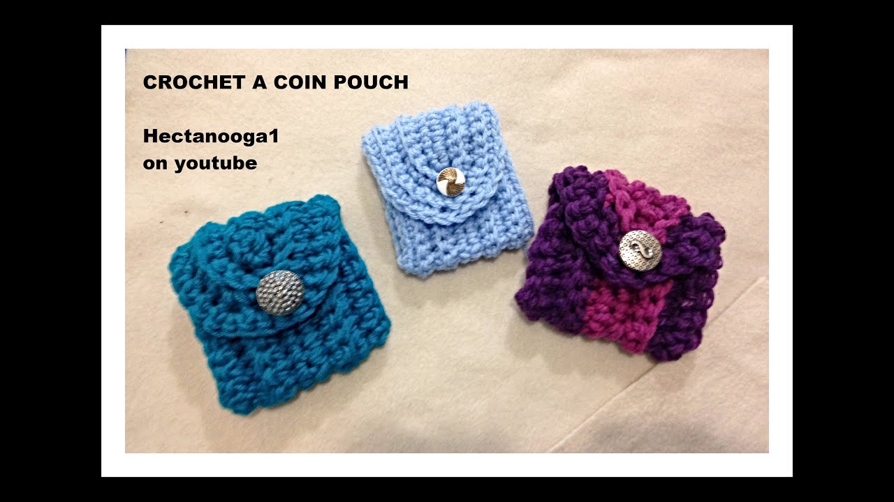 CROCHET A COIN PURSE, Small crochet projects, - YouTube