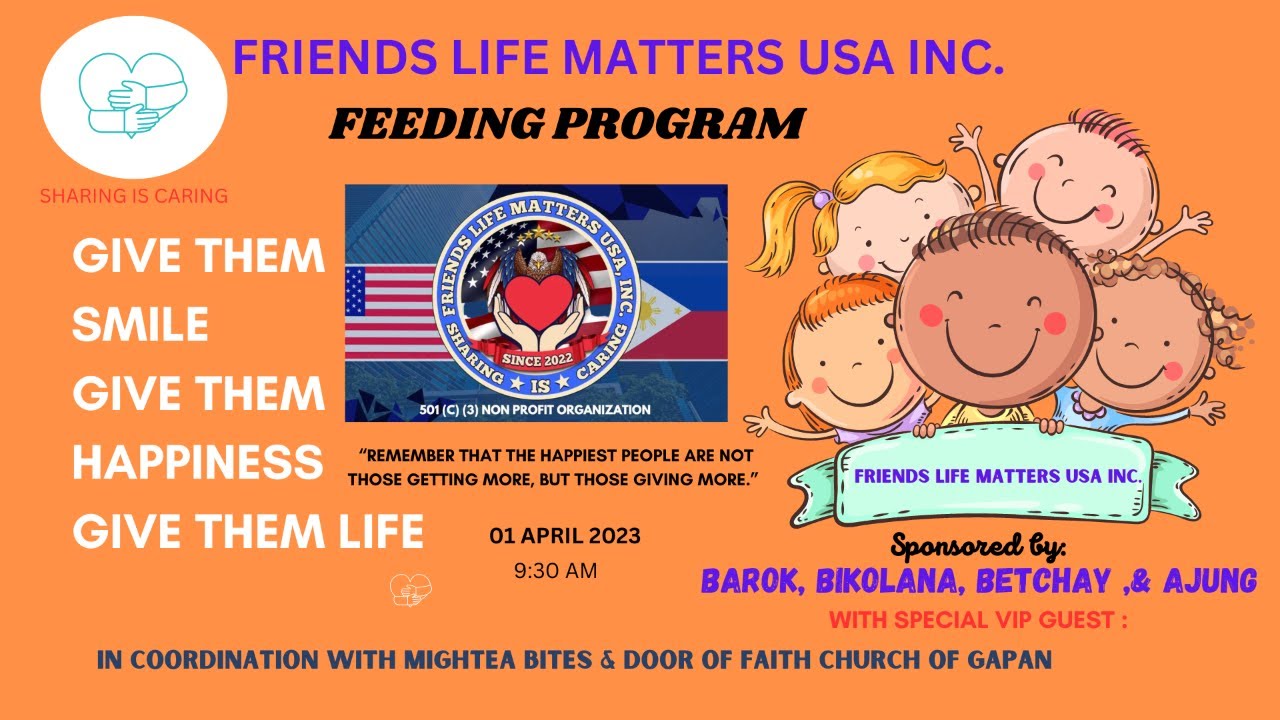FEEDING PROGRAM of FRIENDS LIFE MATTERS USA INC. - YouTube