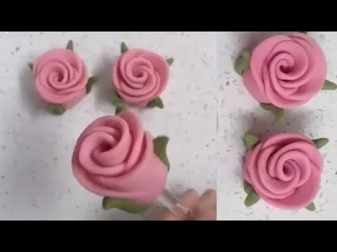 how to make clay rose 🌹 very easy must try for beginners step by step ...