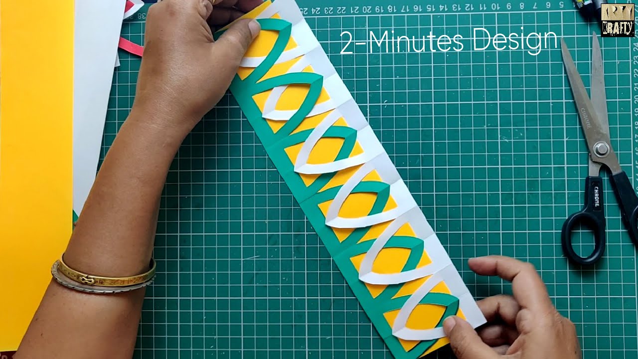 Two - Minutes Design for Bulletin Board Border | DIY - YouTube