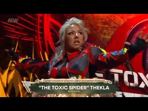 THE TOXIC SPIDER THEKLA DEBUT ENTRANCE AEW FYTER FEST 06/04/25 - YouTube