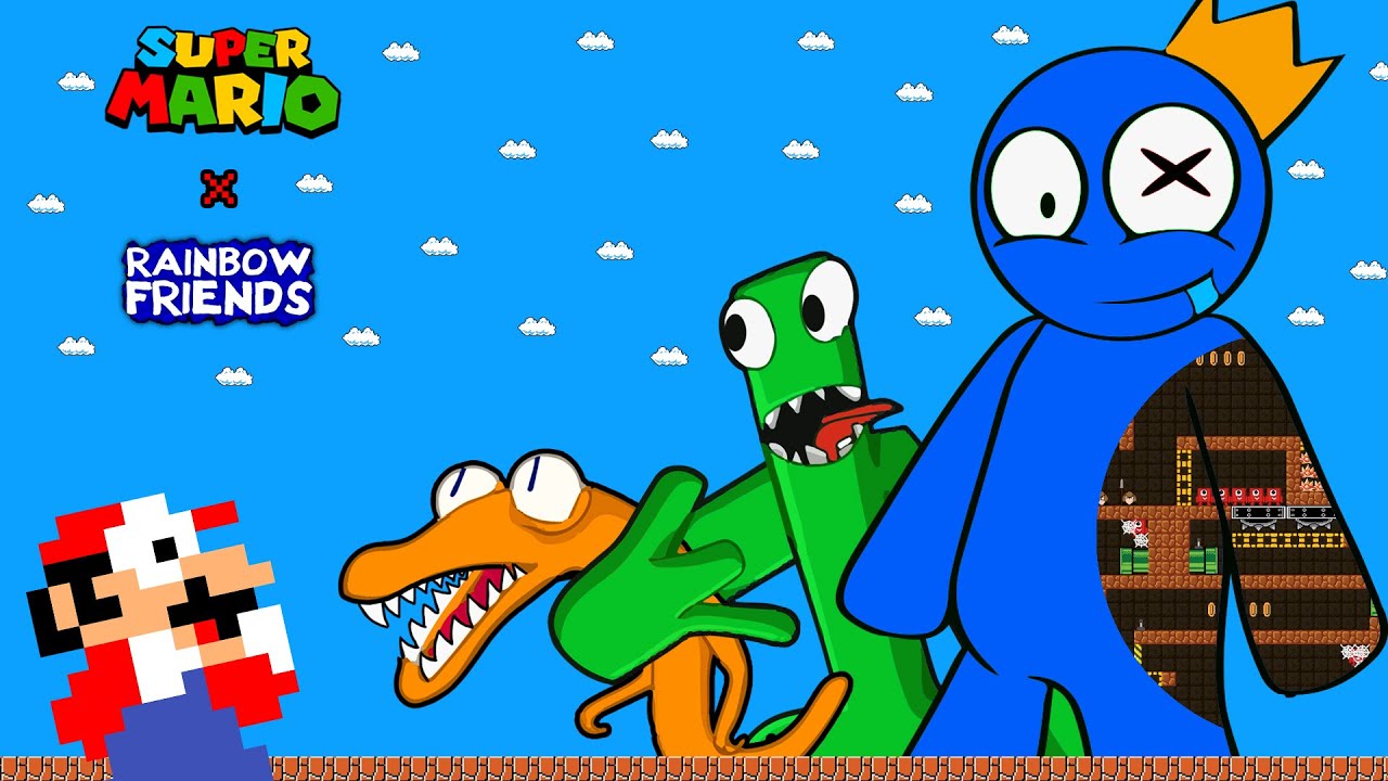 Mario Escape the Giant Blue ( Rainbow Friends ) Maze| Game Animation ...