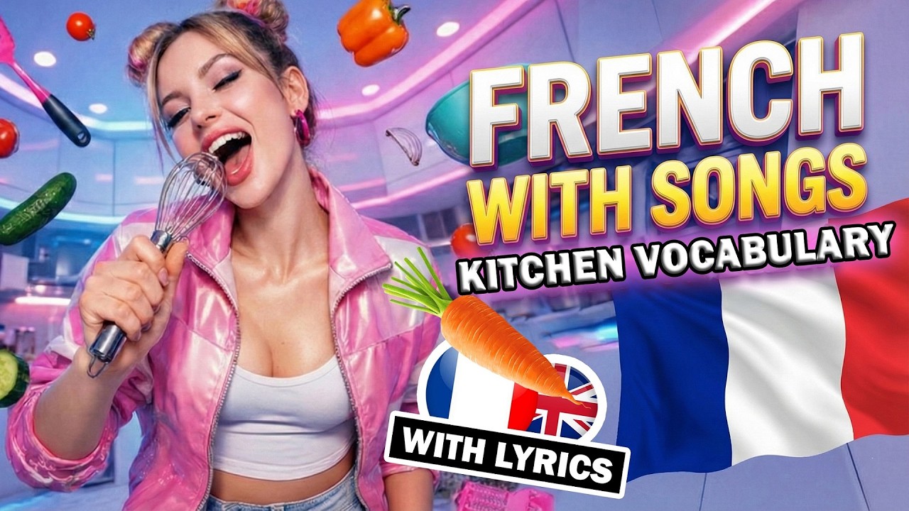 Learn French With Music | Kitchen Vocabulary | 4 Easy French Songs With ...