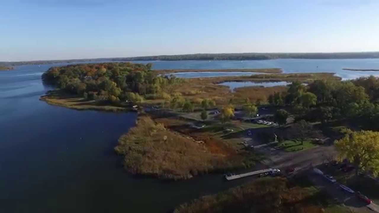 Flying Drone over White Bear Lake - YouTube