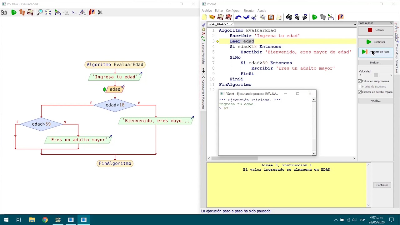 Estructura Condicional SiNoSi en Pseint - YouTube