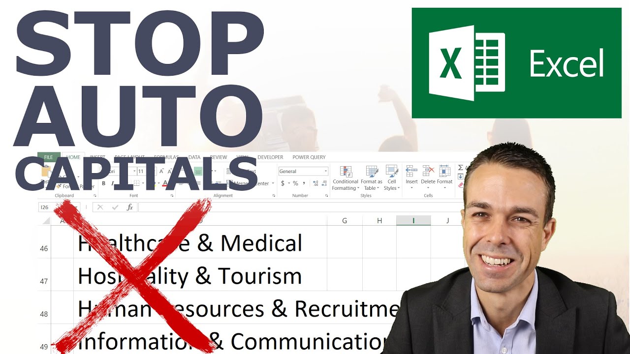How To Stop Automatic Capitals In Excel YouTube How To Stop Automatic Capitals In Excel YouTube