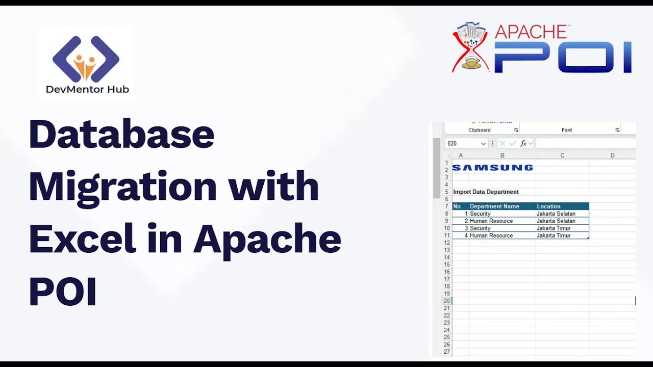 Database Migration with Excel in Apache POI - YouTube