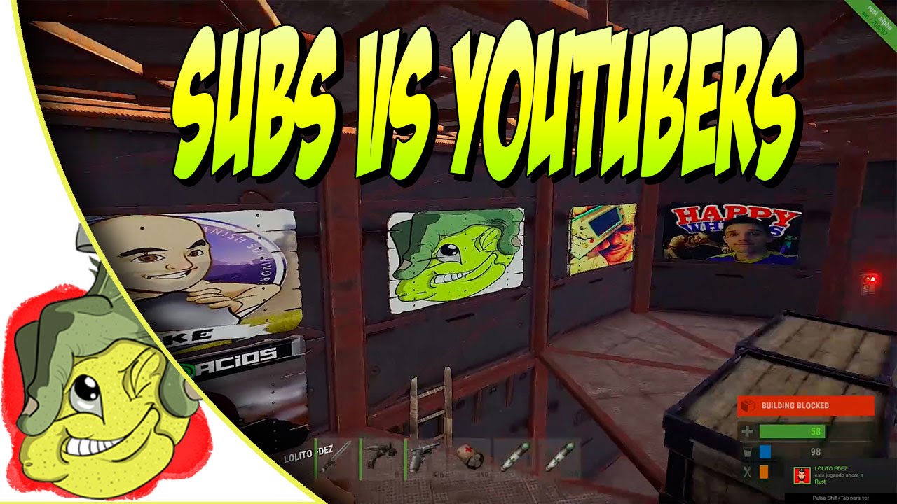 Rust Gameplay Español | Subs vs Youtubers | feat MenosTrece, Buck ...