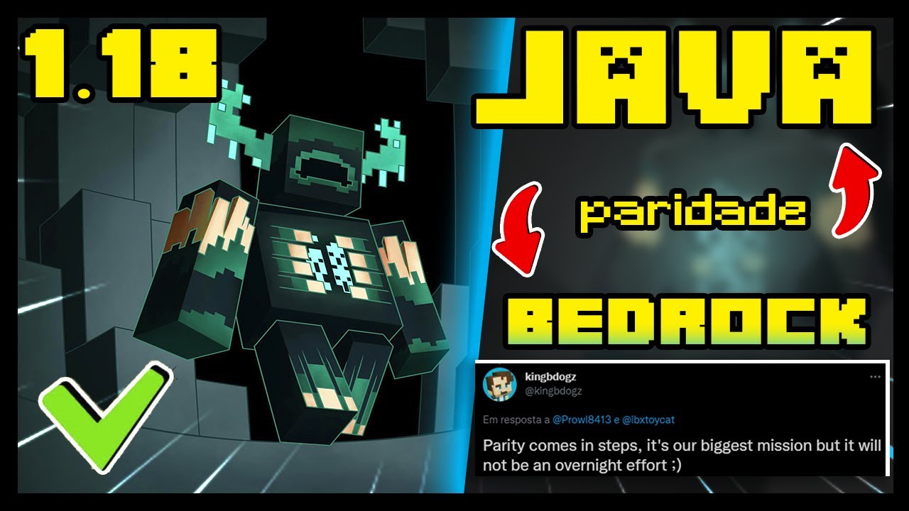 MINECRAFT 1.18 - O WARDEN VAI CHEGAR! MAS PRIMEIRO NA JAVA OU BEDROCK ...