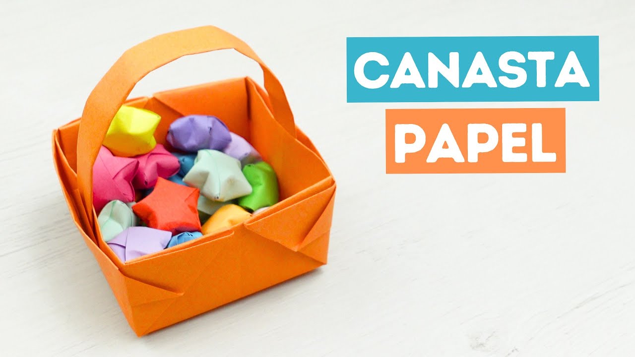 🧺 Canasta de papel fácil de hacer paso a paso en origami - YouTube